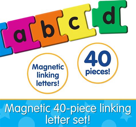 The Learning Journey Letras Magnéticas De Enlace Juego De 40 Imanes