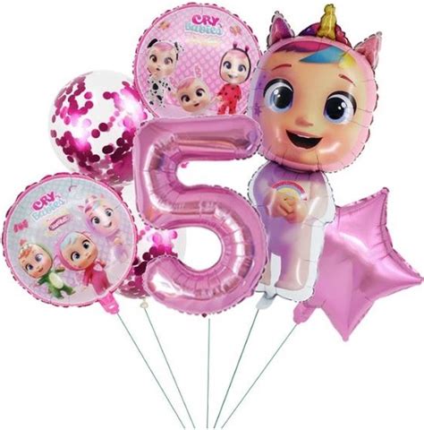 7 pièces ballons en aluminium cry baby cry babies ballons à thème