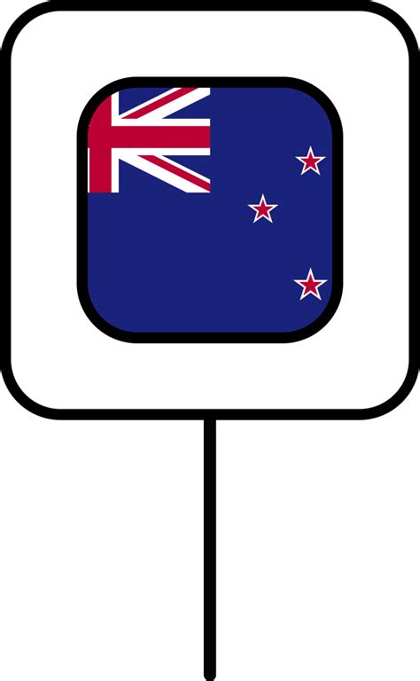 New Zealand Flag Square Pin Icon 23639596 Png