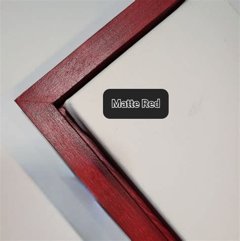 Matte Red Thick Border Canvas Floating Frame Made To Order Canvas Frame Solid Wood Float