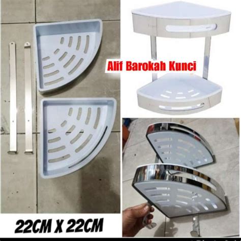 Promo Rak Sabun Susun Sudut Stainless Rak Kamar Mandi Diskon Di Seller KEFIRAA STORE