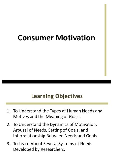 Consumer Motivation Pdf Motivational Motivation