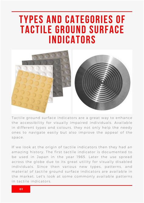 Types And Categories Of Tactile Ground Surface Indicators