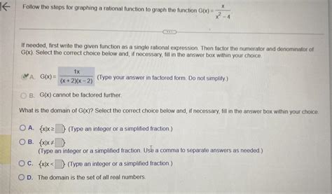 Answered X Follow The Steps For Graphing A Rational Function To Graph