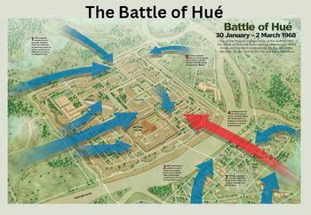 A3 Poster The Battle Hué Map And Suggested Activities By Aussie Edspark