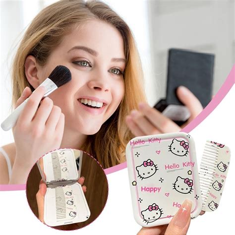 New Cartoon Portable Folding Small Mirror Set Cosmetic Mirror For Class