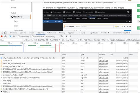 why my website doesnt have any styling in the page inspector