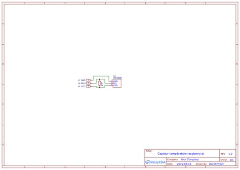 Capteur Temperature Pi EasyEDA Open Source Hardware Lab