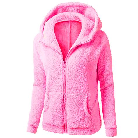 Womens Sherpa Fleece Jackets Winter Zip Up Hoodies Trendy Long Sleeve