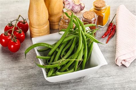 Premium Photo Raw Green Bean String Uncooked