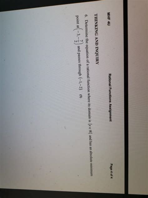 solved page 4 of 4 rational functions assignment mhf 40