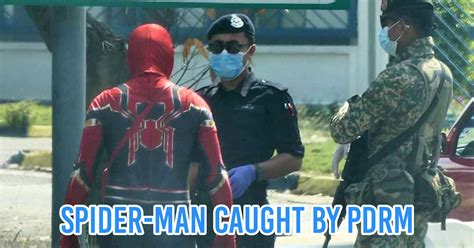 Policemen Interrogate Spider Man” At Roadblock In Pj Marvel Fans Come