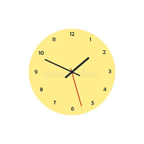 Round Analog Clock Face Icon Isolated Stock Vector Illustration Of