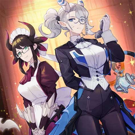 House Dragonmaid And Arias The Labrynth Butler Yu Gi Oh Drawn By