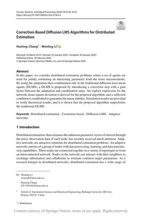 Correction Based Diffusion Lms Algorithms For Distributed Estimation