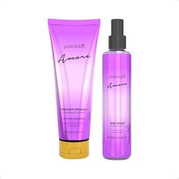 Kit Pokoloka Amore Hidratante Corporal 240ml Body Splash 250ml