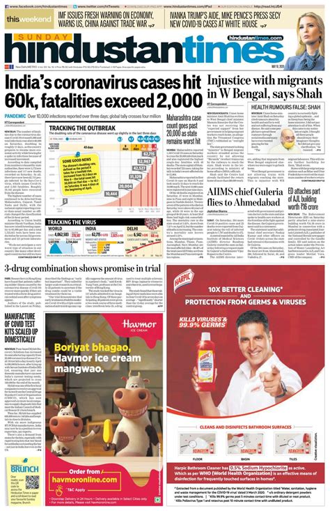 Hindustan Times Delhi May 10 2020 Newspaper Get Your Digital