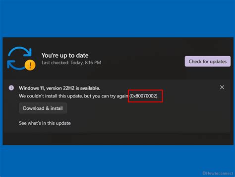 How To Fix Windows 11 Update Error 0x80070002 Solved