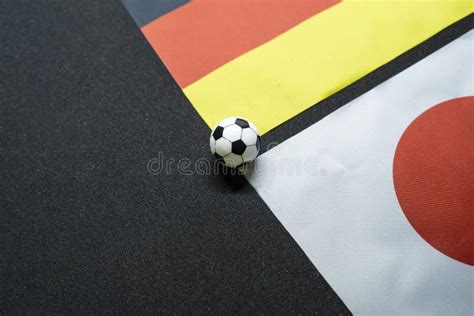 November 2022 Germany Vs Japan Football Match With National Flags
