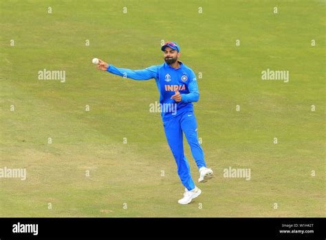 Birmingham Uk 02nd July 2019 Virat Kohli Of India Fielding During