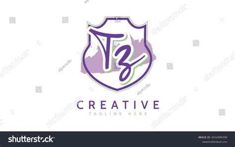 Tz Initials Handwriting Logo Vector Stock Vector Royalty Free