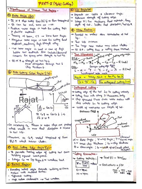 Metal Cutting Part 1 Full Revision Pdf