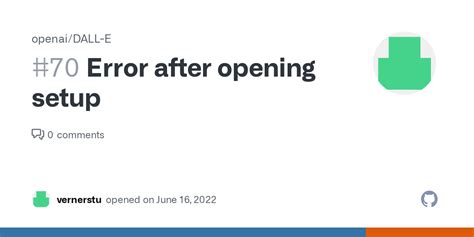 Error After Opening Setup Issue Openai DALL E GitHub