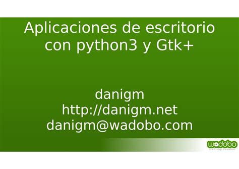 Pdf De Programación Aplicaciones De Escritorio Con Python3 Y Gtk