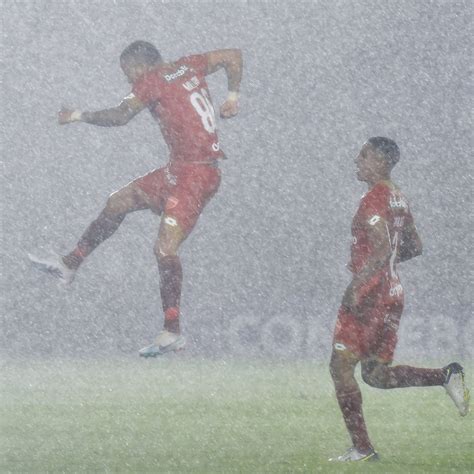 Sport Huancayo Vs Nacional Lluvia Torrencial Provocó Demora En El