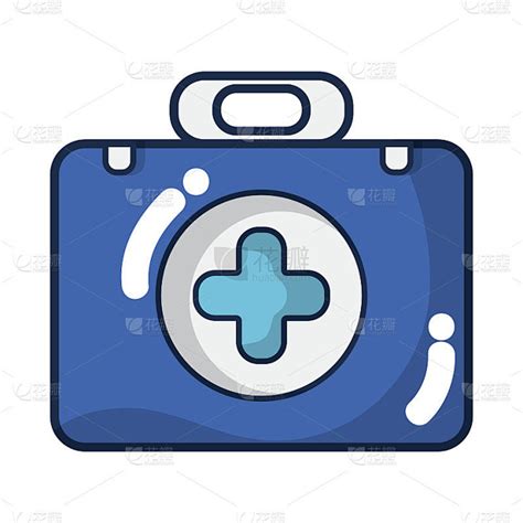 有医疗标志和急救箱的公文包