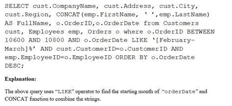 Solved Write Query To Display The Order Id Customer Id And Customer Full Course Hero