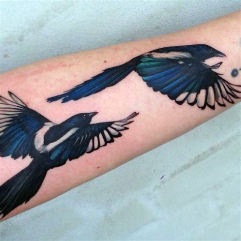 50 Magpie Tattoo Designs For Men