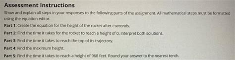 Solved The Height In Feet Of An Object Shot Upwards Into