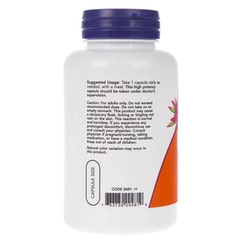 Now Foods Niacin (Niacyna) 500 mg - 100 kapsułek - Arena.pl