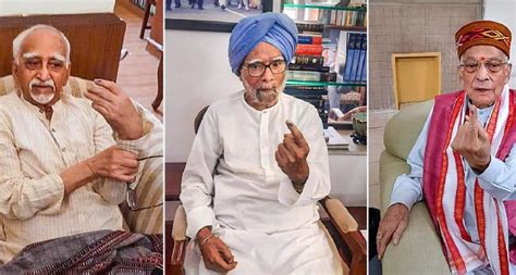 மன்மோகன் சிங் அத்வானி உள்ளிட்ட மூத்த தலைவர்கள் வீட்டிலிருந்தே