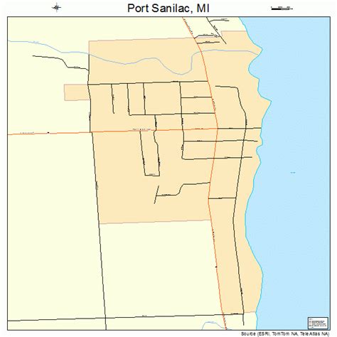 Port Sanilac Michigan Street Map 2665900