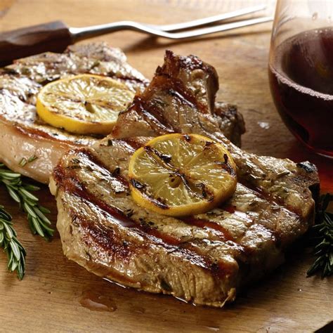 Lemon Rosemary Grilled Pork Chops Recipe T Bone Pork Chop Recipes
