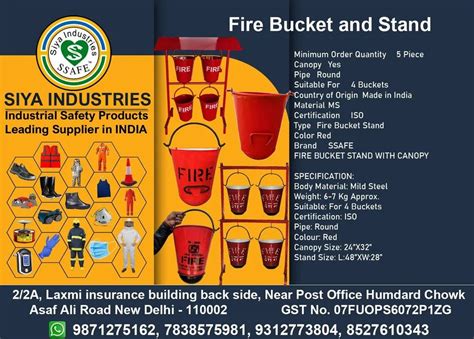 Fire Bucket Sand Specification At Rs 2450 Civic Centre New Delhi