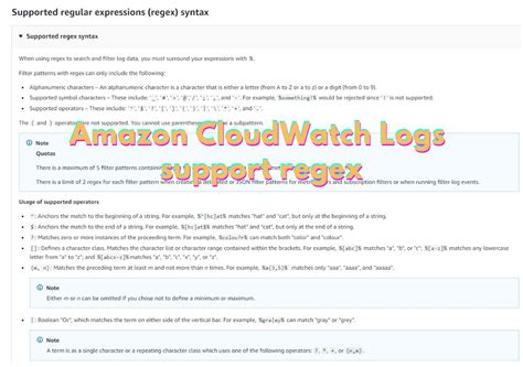 Amazon Cloudwatch Logs Support Regex It Took A Lifetime But Cloudwatch