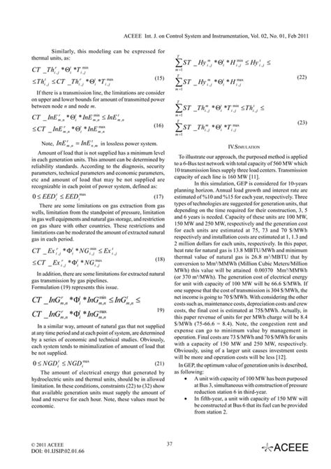 Simultaneous Generation Expansion Planning And Natural Gas Expansion Planning Pdf Power And