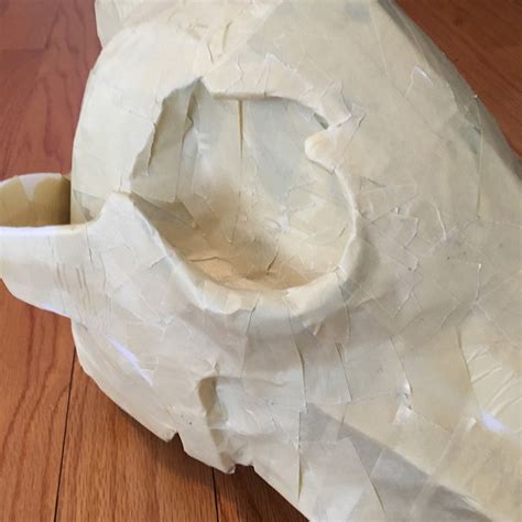 Paper maché wolf skull mask part 1 Manning Makes Stuff