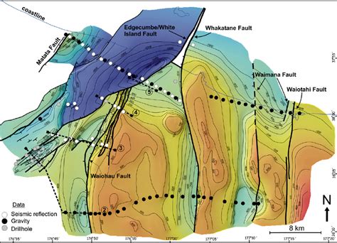 Structure Contour Map For The Top Of Greywacke Basement In The Region