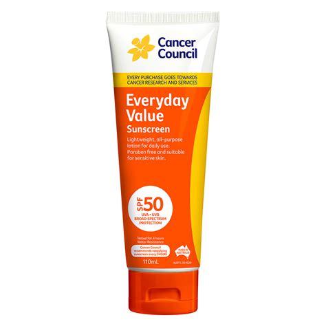 Everyday Value Sunscreen Spf50 110ml Cancer Council Shop