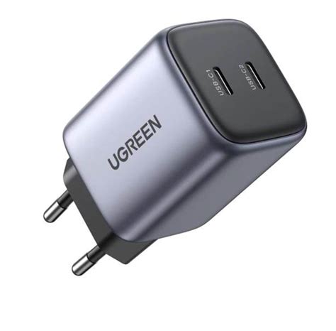 UGREEN Nexode GaN 45W Dual USB C PD Charger Space Gray På lager