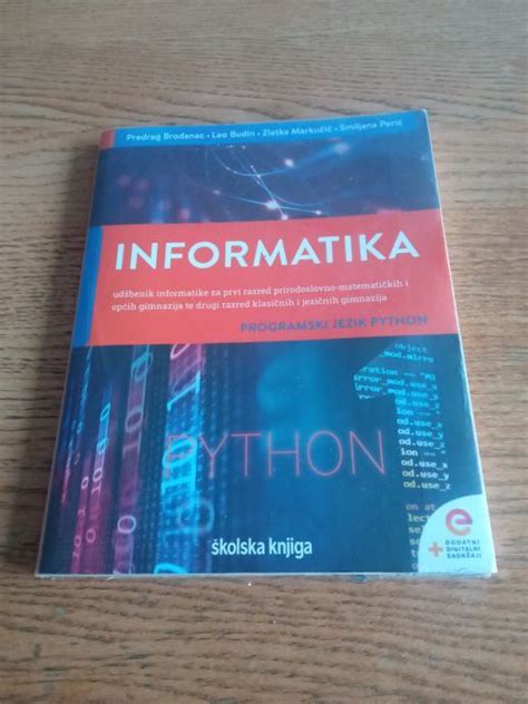 Udžbenik Informatike Programski Jezik Python