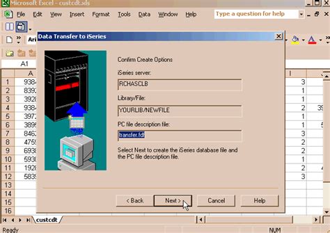 Using The Microsoft Excel Data Transfer To Iseries Server Add In