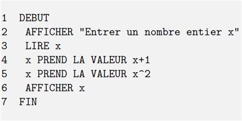 Exercice Algorithme Antécédent Image Variable Condition Seconde