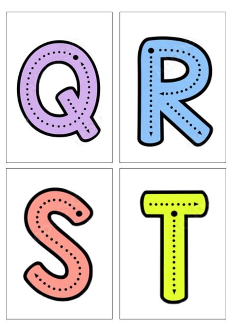 Colorful Letters Q R And T For Preschool Activities Alfabeto