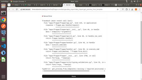 Data Import Issue Server Error Erpnext Frappe Forum