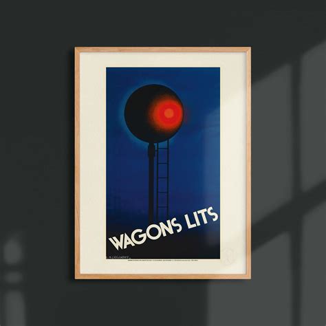 Affiche Cassandre Wagons Lits Nuit Oneartfr
